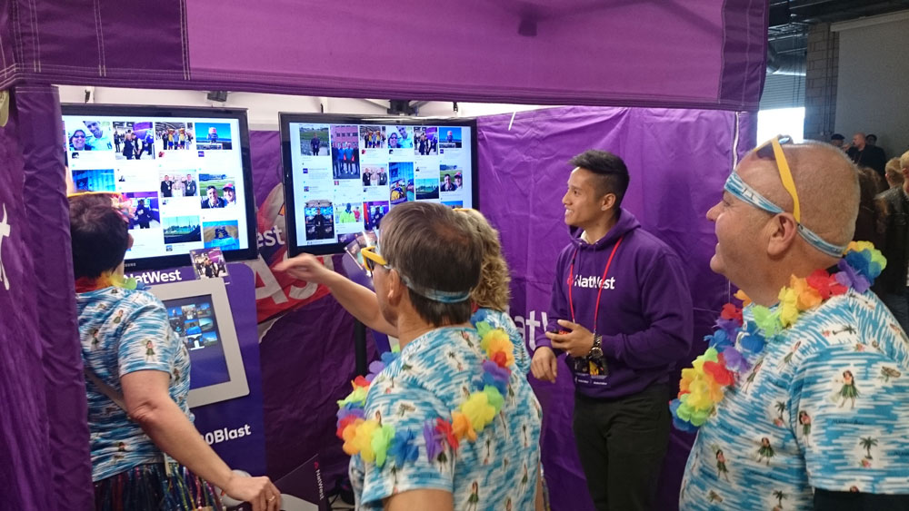 Social Media Wall for Hire in London | SMS Instagram Twitter Wall Included